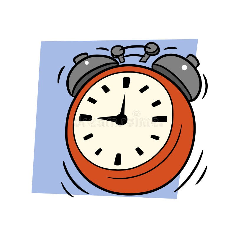 Ringing Alarm Clocks Vector Illustrations Set Stock Vector ...