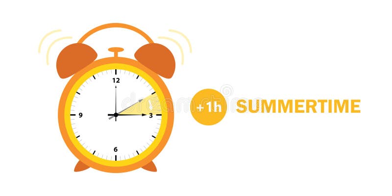 Ringing Alarm Clock Switch To Summer Time Stock Vector - Illustration ...