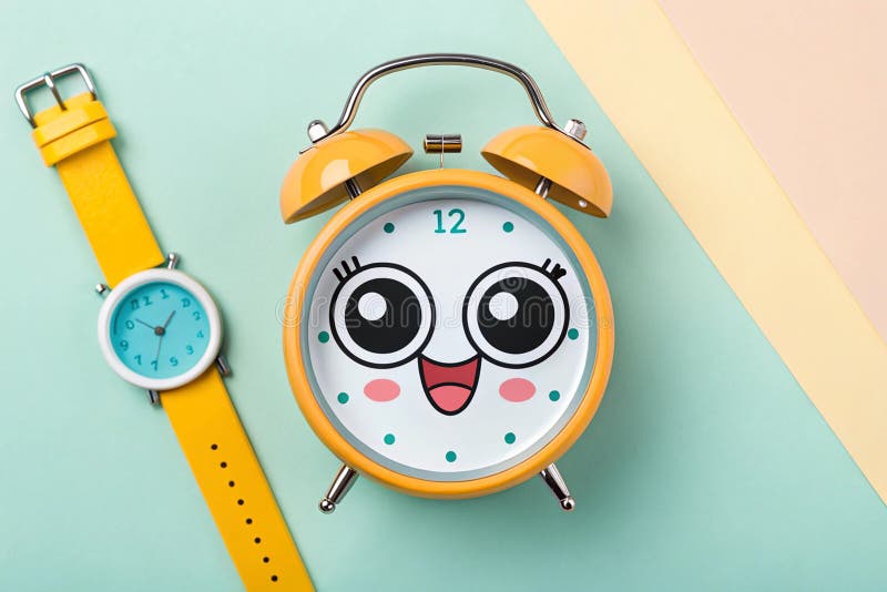 Ringing Alarm Clock. Wake Up Timer Clock. Morning Timer Clock Cartoon ...