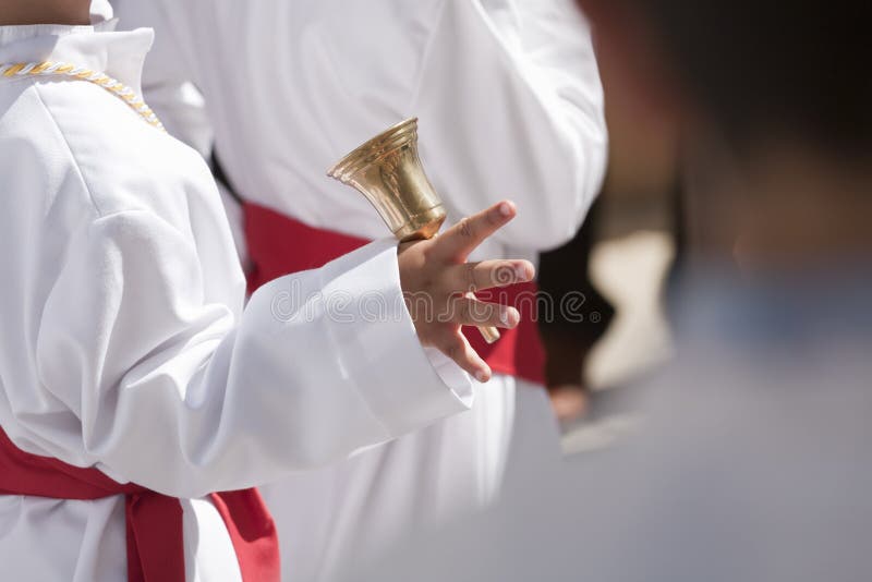 Ringing the bell stock image. Image of celebration, object - 19592311