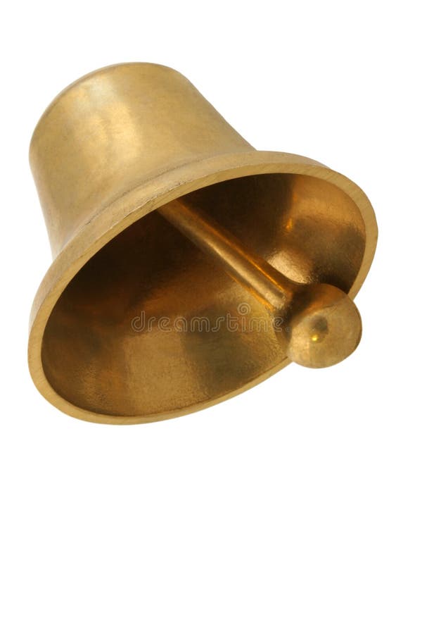 Isolated hand bell stock photo. Image of time, shiny, campanology - 6971502