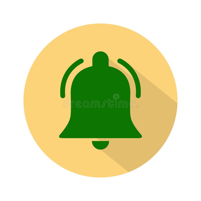 Ringing Bell Button Icon Vector in Minimalist Style Stock Vector ...
