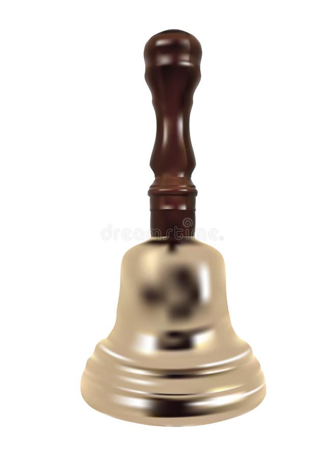 Ringing bell on white stock illustration. Illustration of metal - 114587929