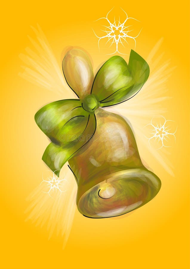 Ringing bell stock vector. Illustration of metallic - 104713275