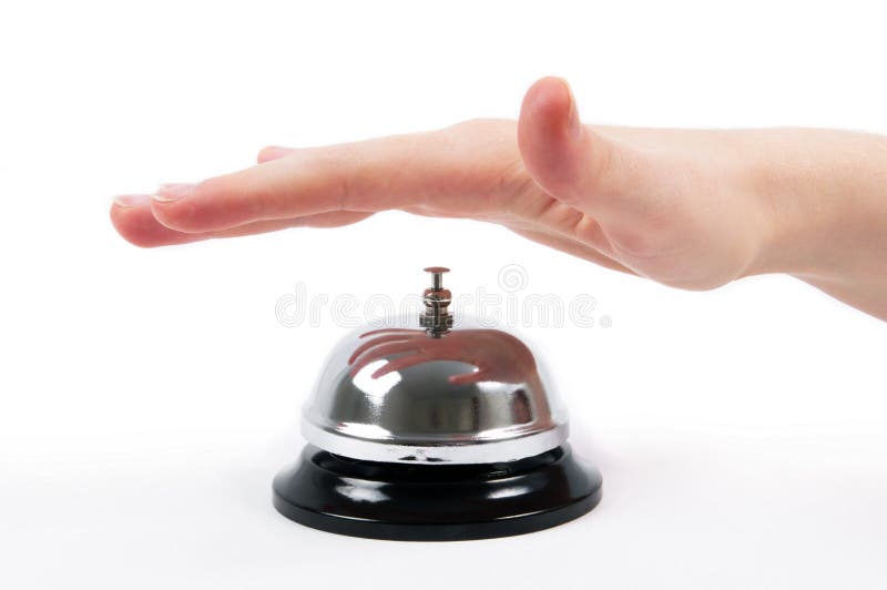 Ringing the bell stock image. Image of lobby, help, ringing - 109359865