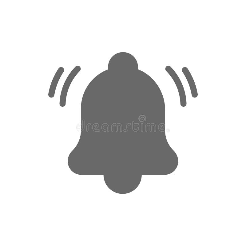 Ringing bell vector icon stock vector. Illustration of sign - 273231045
