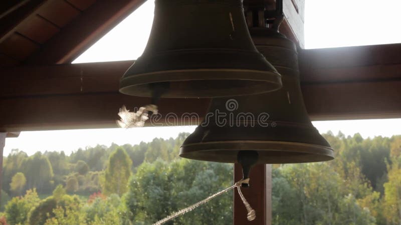 Ringing Church Bells, a Lot of Bells in a Chapel Stock Footage - Video ...