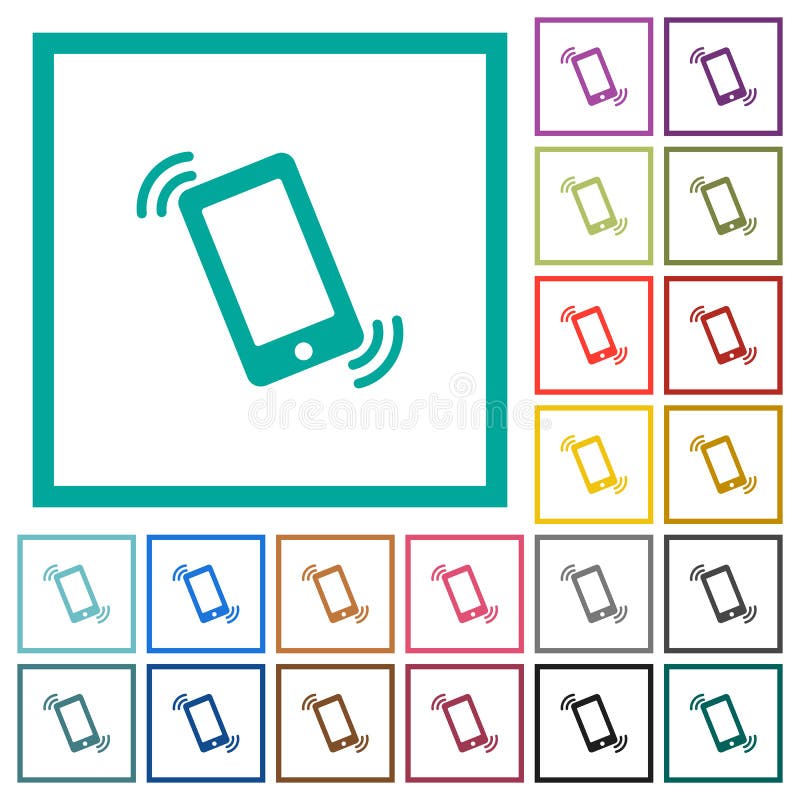 Ringing Phone Icon in Red Circle. Mobile Phone Symbol. Connection ...