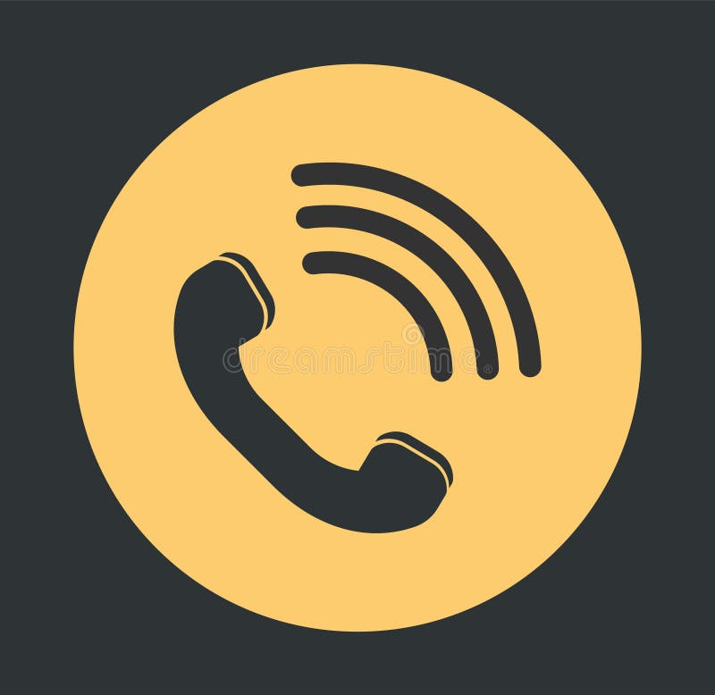 Ringing Phone Icon. Retro Symbol. Vector Illustration Stock ...