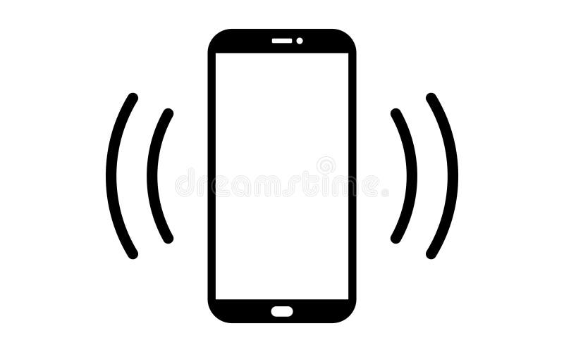 Ringing Phone Icon Smartphone Calling Line Vibration Digital Mobile ...