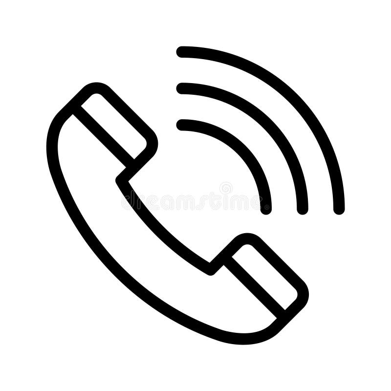 Ringing Phone, Incoming Call on White Background. Isolated Illustration ...