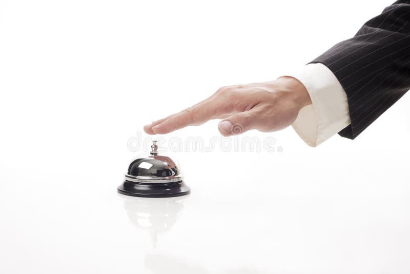 Ringing Hotel Reception Bell Stock Image - Image of concepts, concierge ...