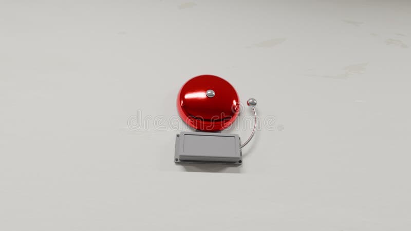 Red School Bell Ringing on the Wall Stock Video - Video of education ...