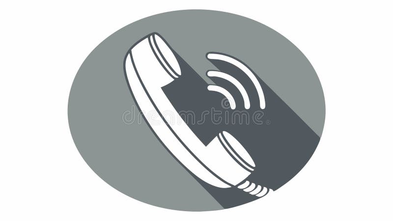 Ringing Telephone Handset Icon with Sound Waves, Vector Design ...