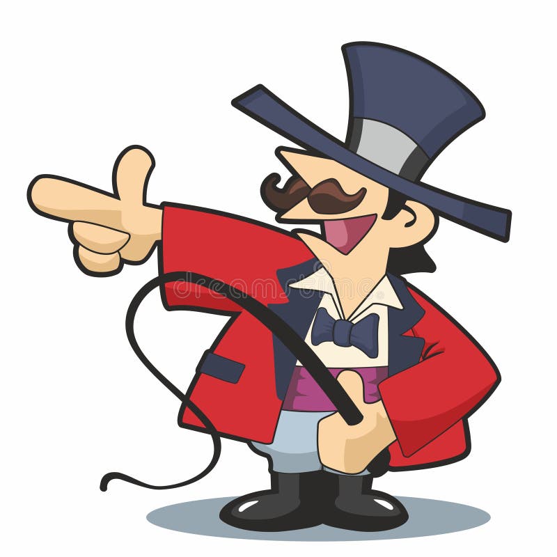Ringmaster Pointing Left stock vector. Illustration of circus - 86605424