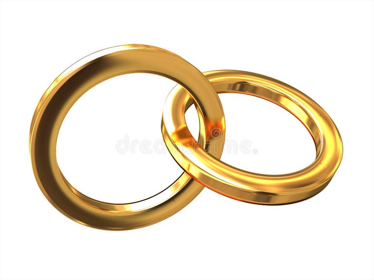 Golden Interlocked Wedding Rings Stock Illustrations – 97 Golden ...