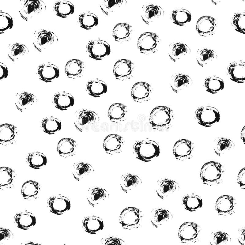 Rings, Circles, Grunge Texture on a White Background. Vector Seamless ...