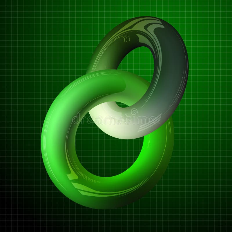 Rings Connected in a Chain. Stock Vector - Illustration of design ...