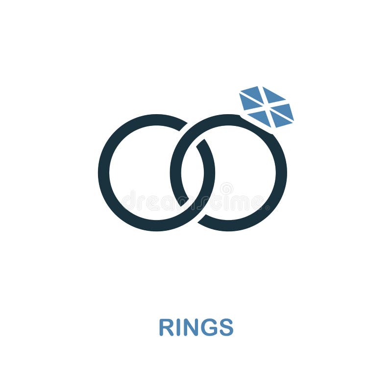 Rings Icon in Two Color Design. Simple Element Illustration. Rings ...