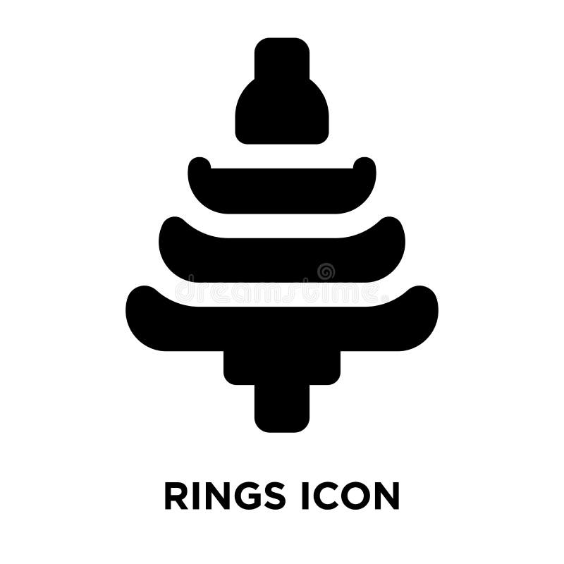 Rings Icon Vector Isolated on White Background, Logo Concept of Stock ...