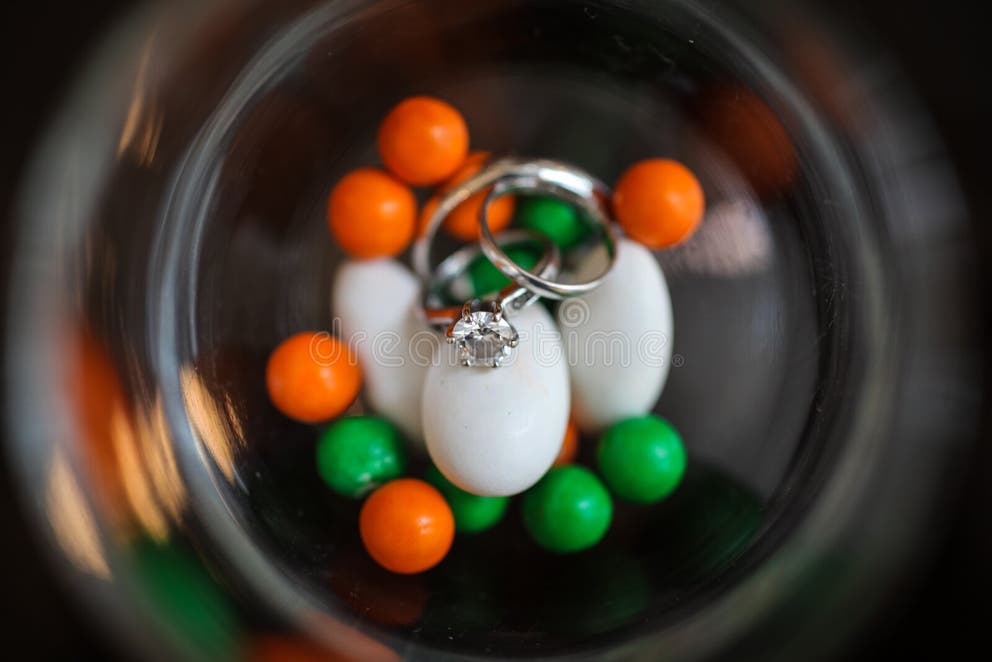 Rings in jar stock photo. Image of orange, separation - 25156568