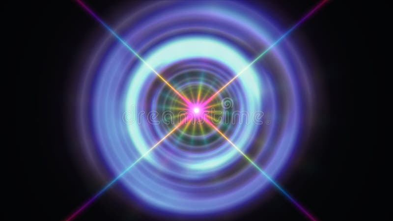 Rings Light Ray Orb Neon Ray Light Stock Illustration - Illustration of ...
