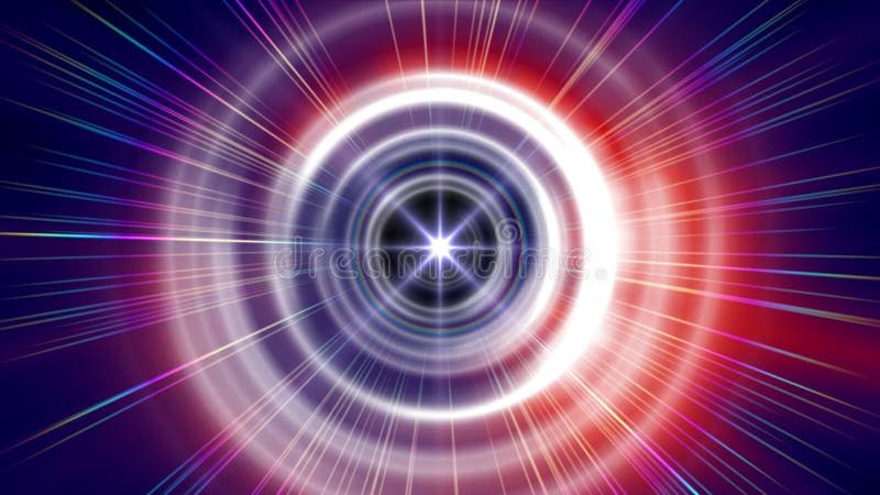 Rings Light Ray Orb Neon Ray Light Stock Illustration - Illustration of ...