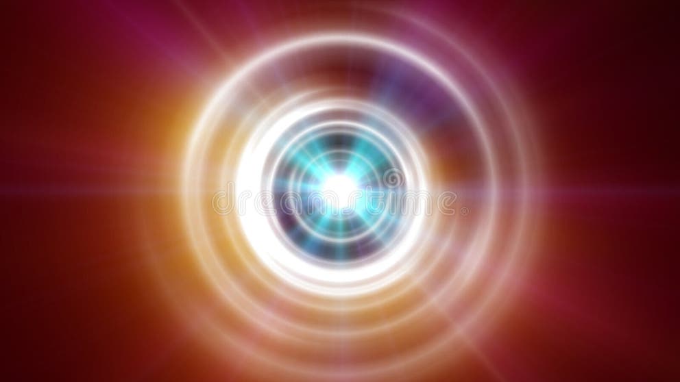 Rings Light Ray Orb Neon Ray Light Stock Illustration - Illustration of ...