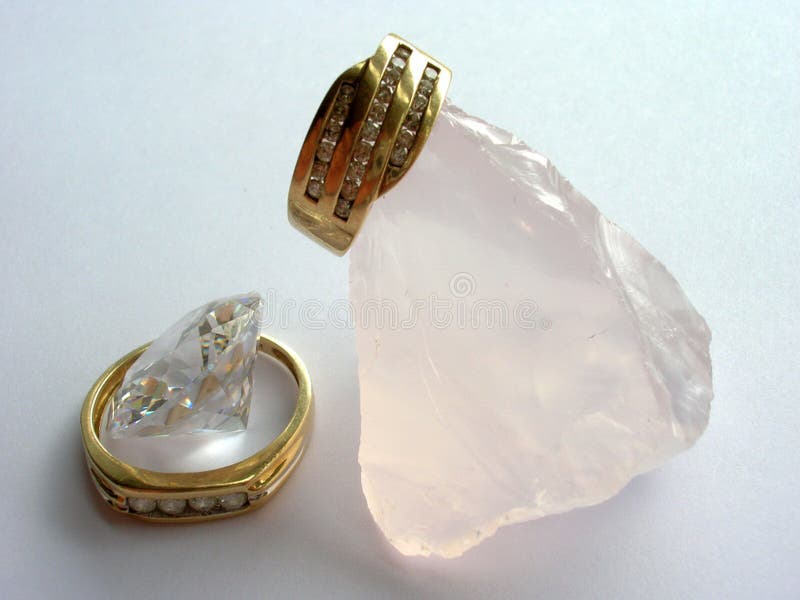 Rings, quartz and zircon stock photo. Image of stone, ring - 1085980