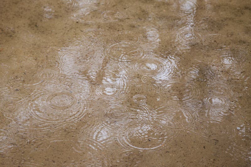 Rings of Ripples on a Puddle Stock Image - Image of ring, abstract ...