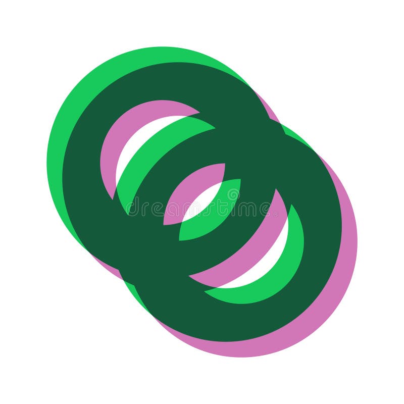 Rings Riso Print Tripling Effect Stock Vector - Illustration of ...