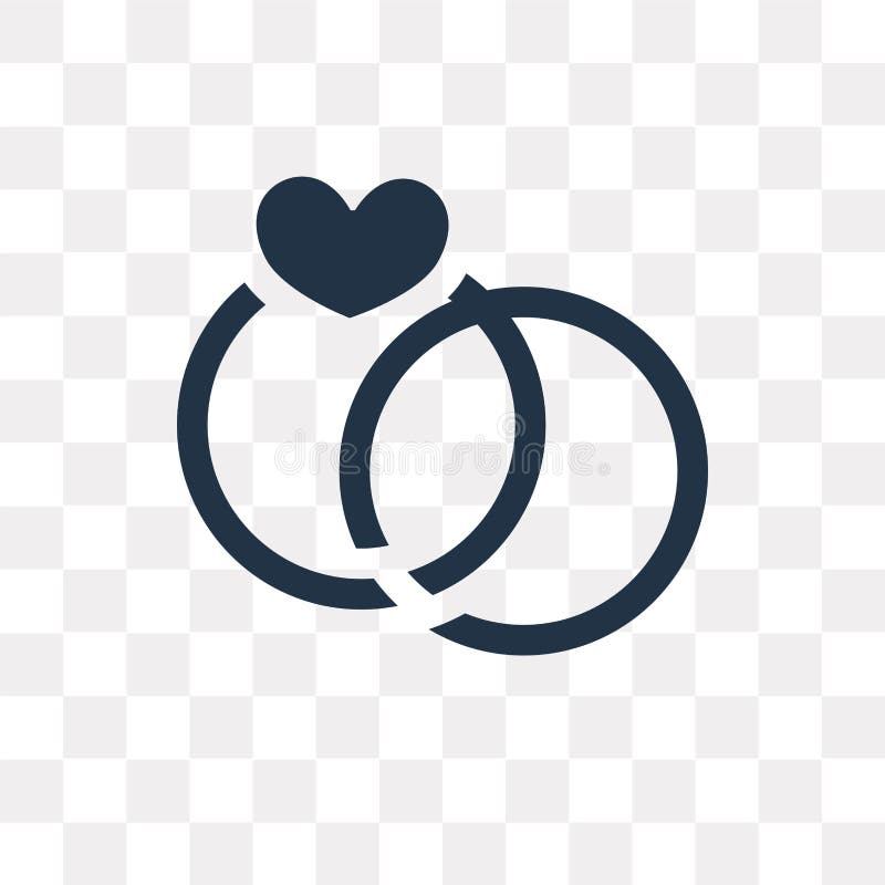 Rings Vector Icon Isolated on Transparent Background, Rings Tra Stock ...