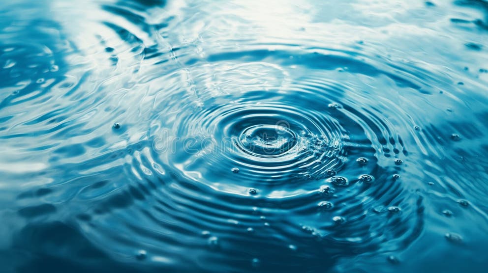 Rings on a Water Surface Caused by a Falling Drops. Spa Concept Stock ...