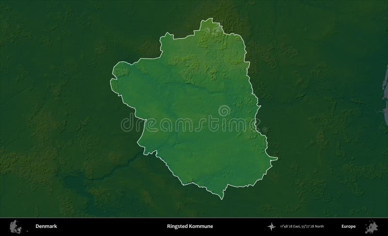 Ringsted Kommune Highlighted, Denmark. Physical Stock Illustration ...