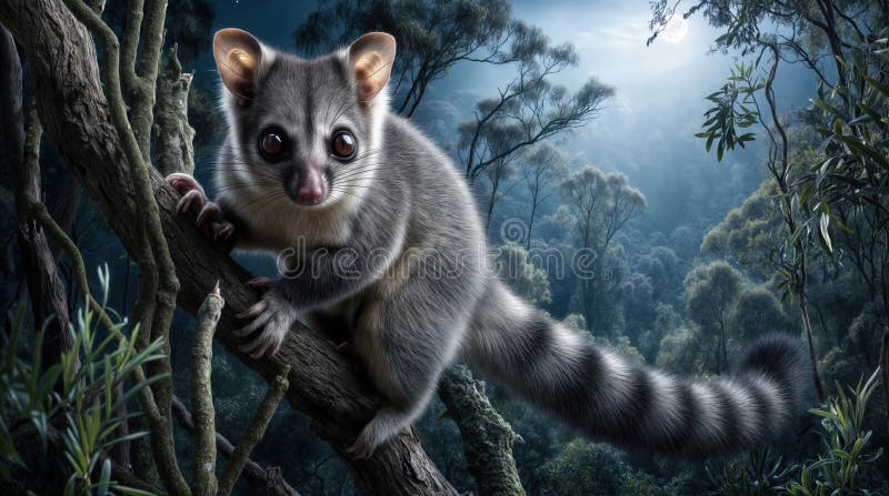 A Ringtail Possum Pseudocheirus Peregrinus Stock Illustration ...