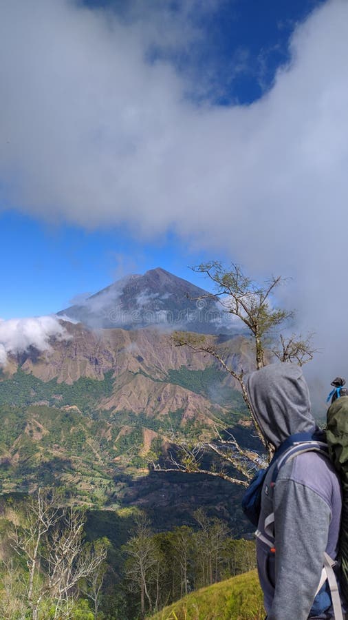 Rinjani Mount for Side Lombok Indonesia Stock Photo - Image of lombok ...