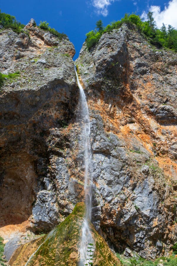 Rinka Falls is a Waterfall in the Logar Valley Stock Image - Image of ...