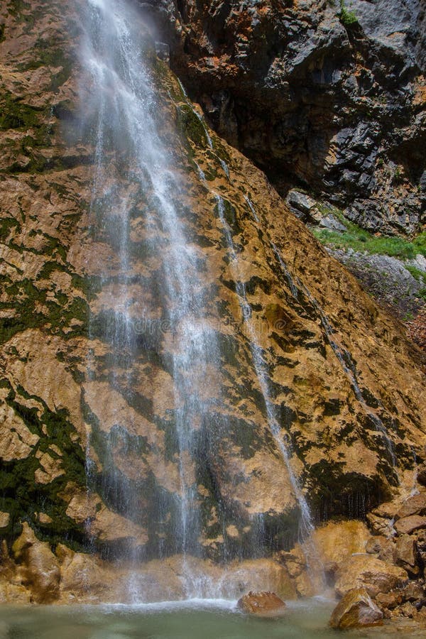 Rinka Falls is a Waterfall in the Logar Valley Stock Image - Image of ...