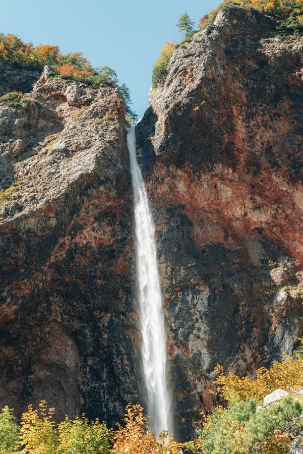 Rinka Waterfall in the Logar Valley, Slovenia Stock Image - Image of ...