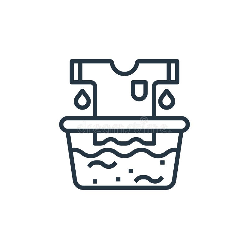 Rinse Vector Icon Isolated on White Background. Outline, Thin Line ...