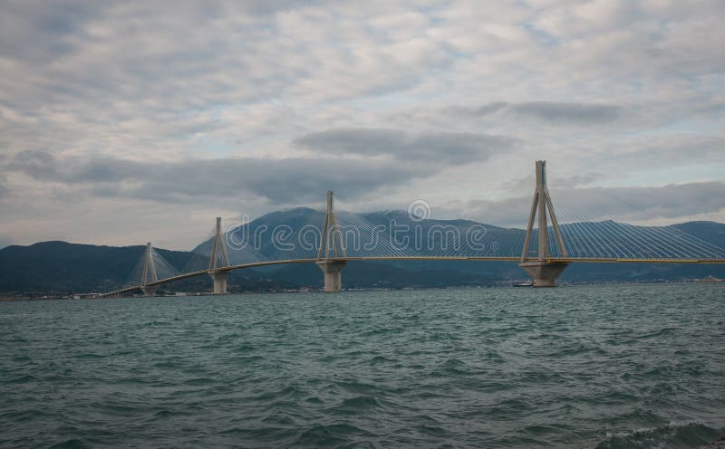 Rio-Antirio Bridge , Greece Stock Image - Image of greek, structures ...