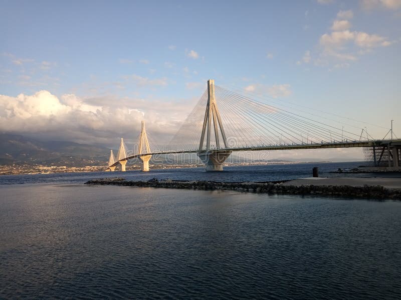 Rio - Antirio Bridge (View from Antirio) Editorial Stock Photo - Image ...