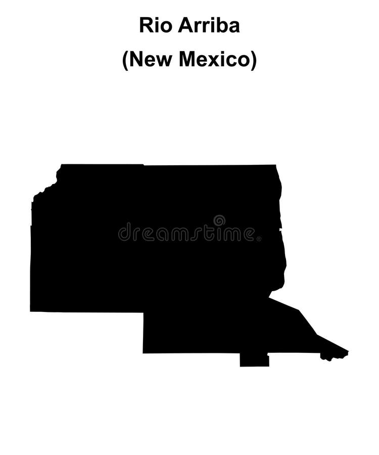 Rio Arriba outline map stock vector. Illustration of counties - 361727389
