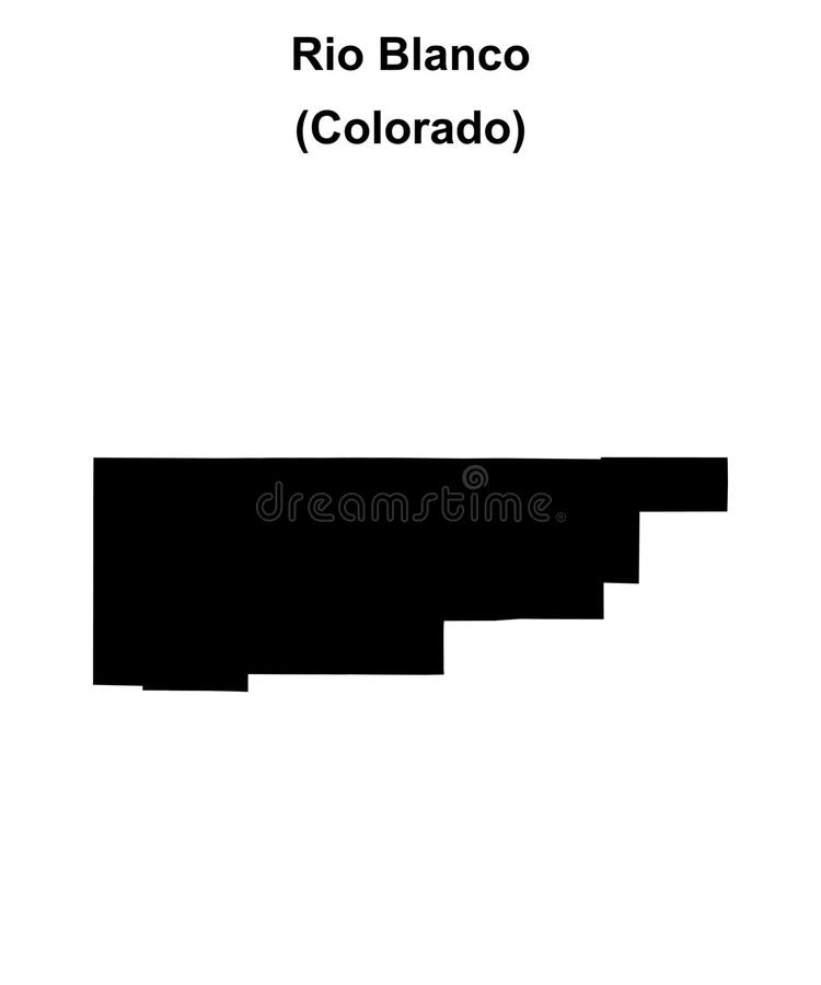 Rio Blanco outline map stock vector. Illustration of border - 357887582