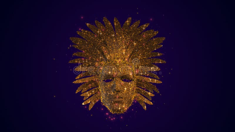 Rio Carnival Masks with Glitter and Sparkles Stock Illustration ...