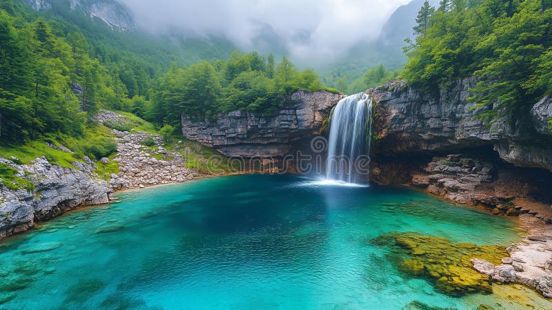 Rio Celeste Waterfall Costa Rica Stock Image - Image of rock, park ...