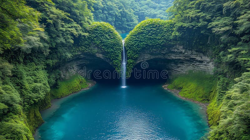 Rio Celeste Waterfall Costa Rica Stock Image - Image of generated ...