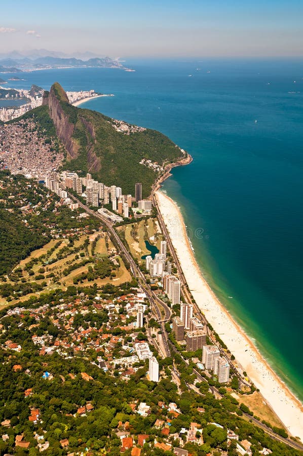 Rio De Janeiro Aerial View Scenico Fotografia Stock - Immagine di ...