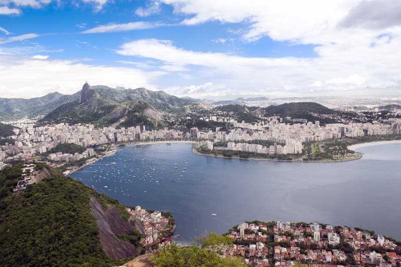 Rio De Janeiro, Brazil. View Over the Bays of Rio, Aerial View. Stock ...