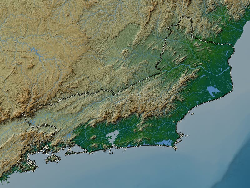 Rio De Janeiro, Brazil. Physical. No Legend Stock Illustration ...